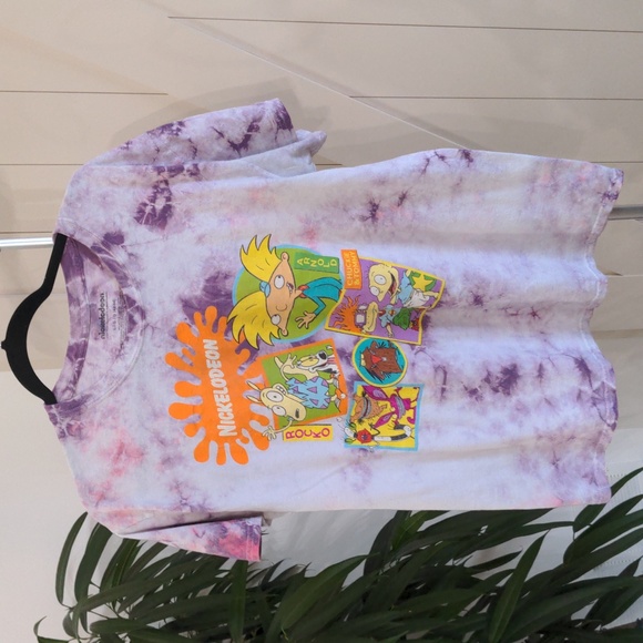 Nickelodeon | Tops | Vintage Large Nickelodeon Tshirt Tye Dye | Poshmark